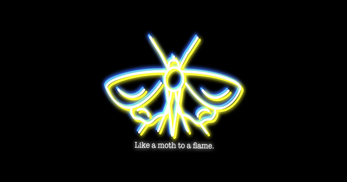 Neon - moth - Neon Moth - Sticker | TeePublic