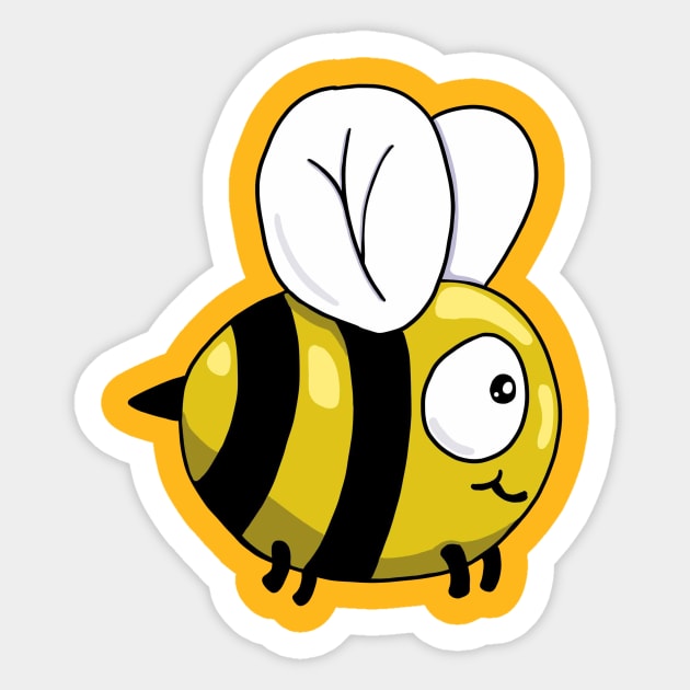 Cute Cartoony Bee - Bee - Sticker | TeePublic