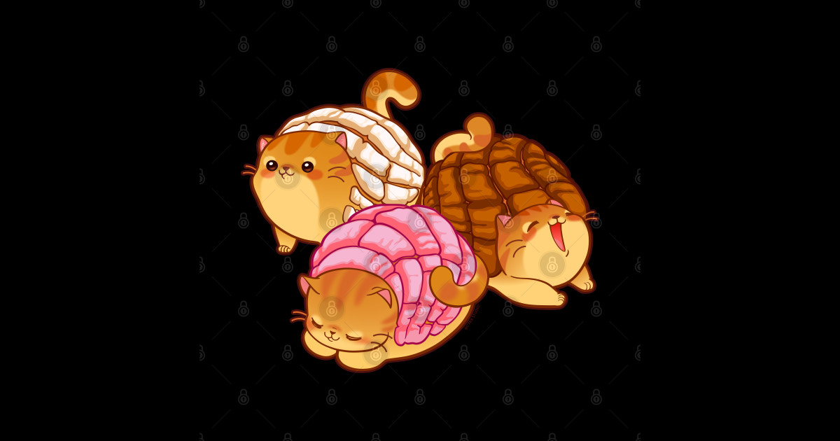 Kawaii Concha Cats - Concha - Posters and Art Prints | TeePublic