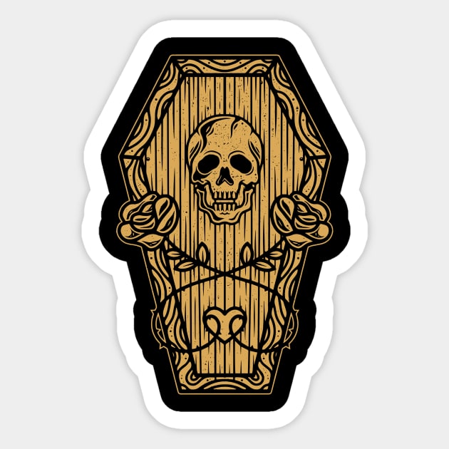 Skull Dead Roses Tattoo Art - Tattoo - Sticker | TeePublic