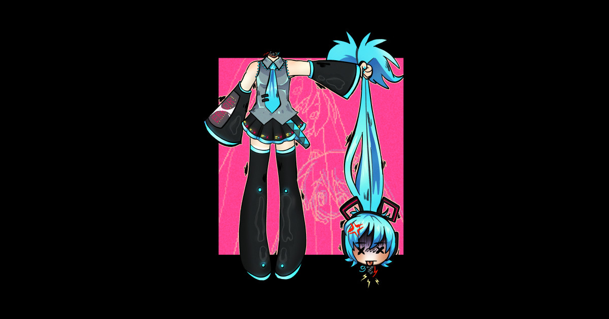 Headless Miku - Hatsune Miku - Sticker | TeePublic