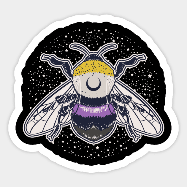 Nonbinary Bee Proud LGBT Pride Flag - Nonbinary - Sticker | TeePublic