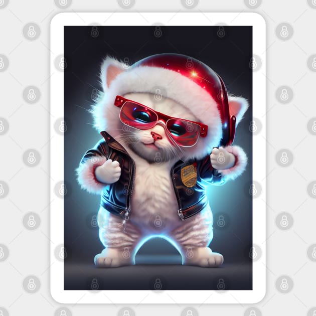 Cute Cosmic Cat - Anime Art design - Cute Cat - Sticker | TeePublic