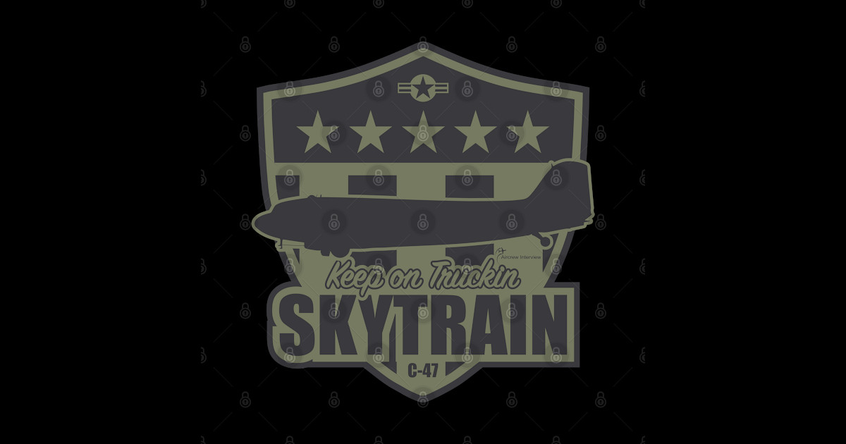 C-47 Skytrain - Ww2 Military Transport Aircraft - Sticker | TeePublic