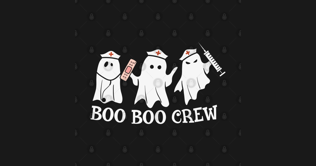 Funny Boo Boo Crew Ghost Nurse Spooky Halloween Gift - Boo Boo Crew - T ...