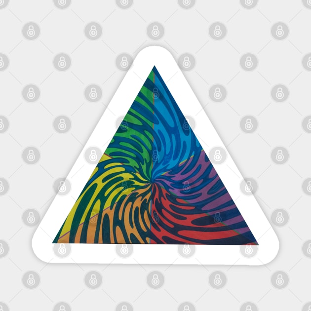 Triangle Tribal Color Wheel - Triangle - Magnet | TeePublic