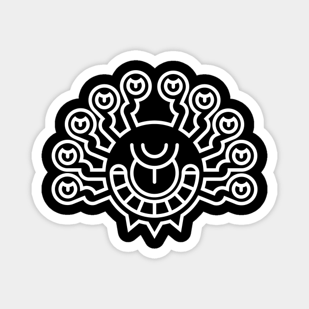 Beholder Logo (White) - Beholder - Magnet | TeePublic