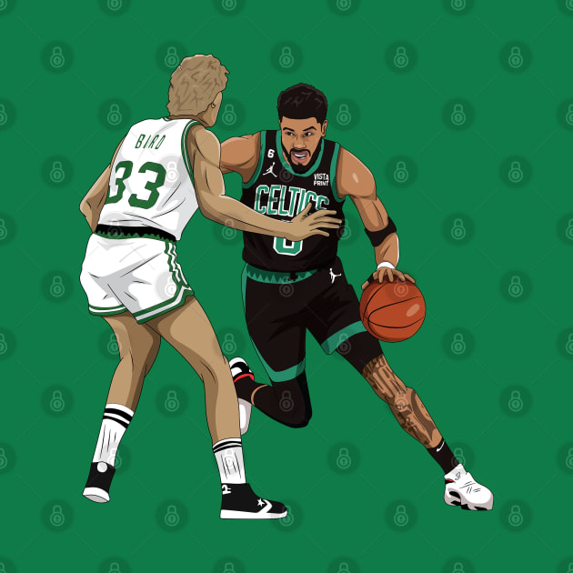Jayson Tatum vs Larry Bird - Celtics - T-Shirt | TeePublic