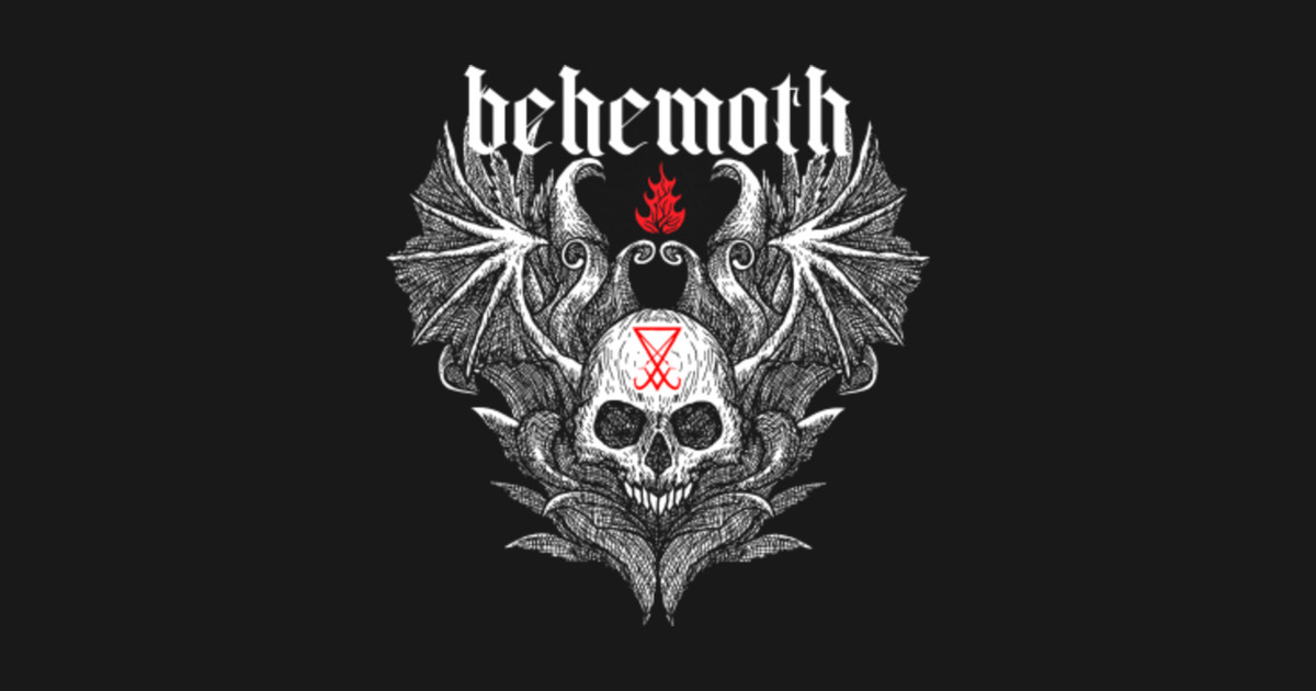Behemoth Wicked Wings Satanic Symbol Skull BY KRAFTD - Satanic - T ...