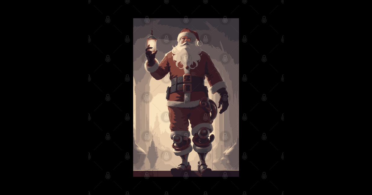 Cyber Santa - Santa - Sticker | TeePublic