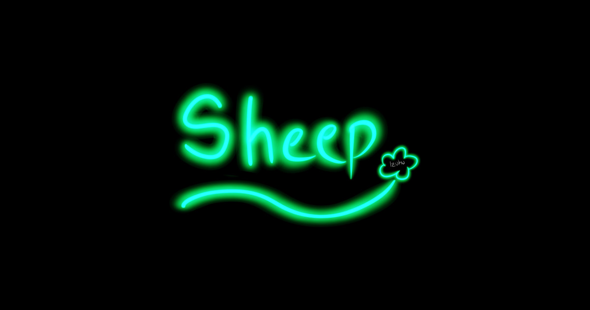 Glow Sheep - Glow - Sticker | TeePublic