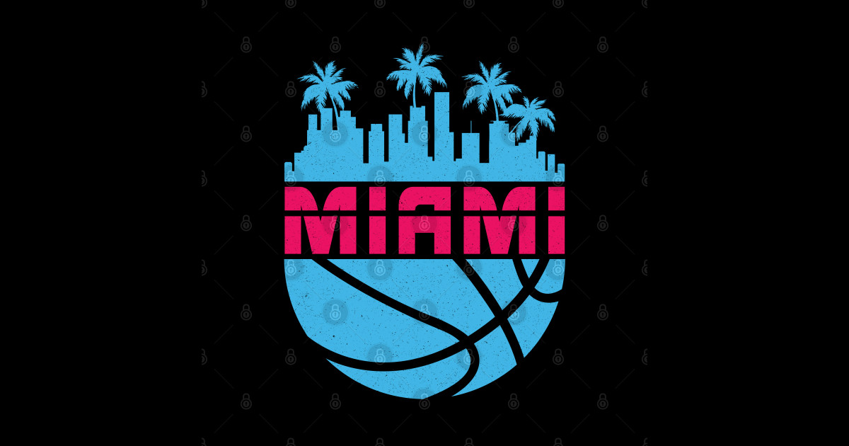 80's Miami Vice Basketball - Miami Basketball - Sticker | TeePublic