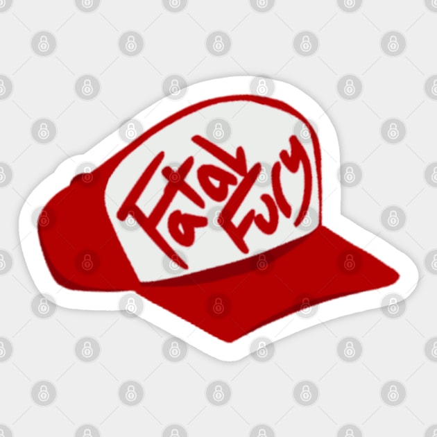 Fatal Fury Terry's Hat - Shopbrende - Sticker | TeePublic