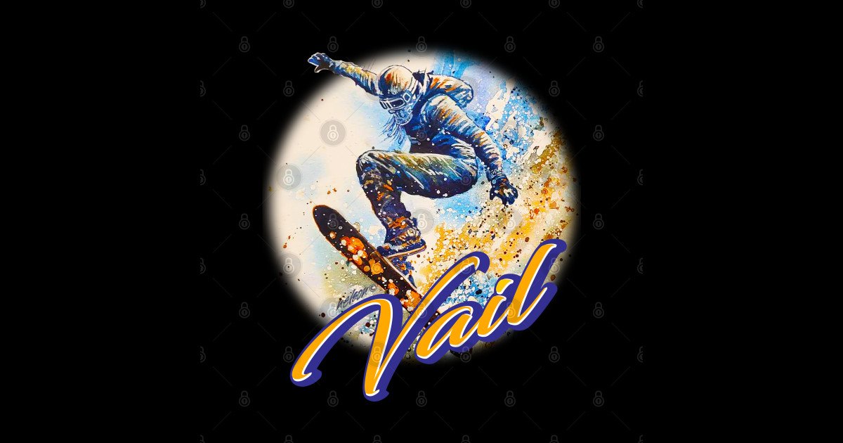 Ski Vail - Ski Vail - Sticker | TeePublic