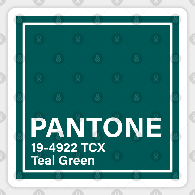pantone 19-4922 TCX Teal Green - Pantone Color - Sticker | TeePublic