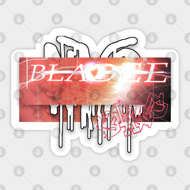 Bladee Drain Gang text merch - Bladee - Sticker | TeePublic