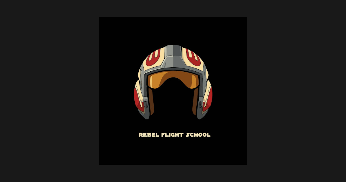 Rebel Flight School - Rebel Pilot Helmet - T-Shirt | TeePublic
