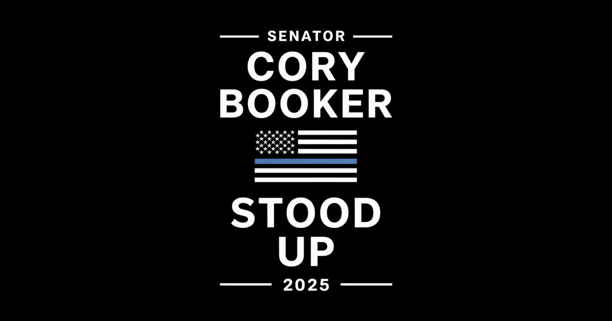 Senator Cory Booker Stood Up 2025 - Filibuster Senate Saying - Sticker ...