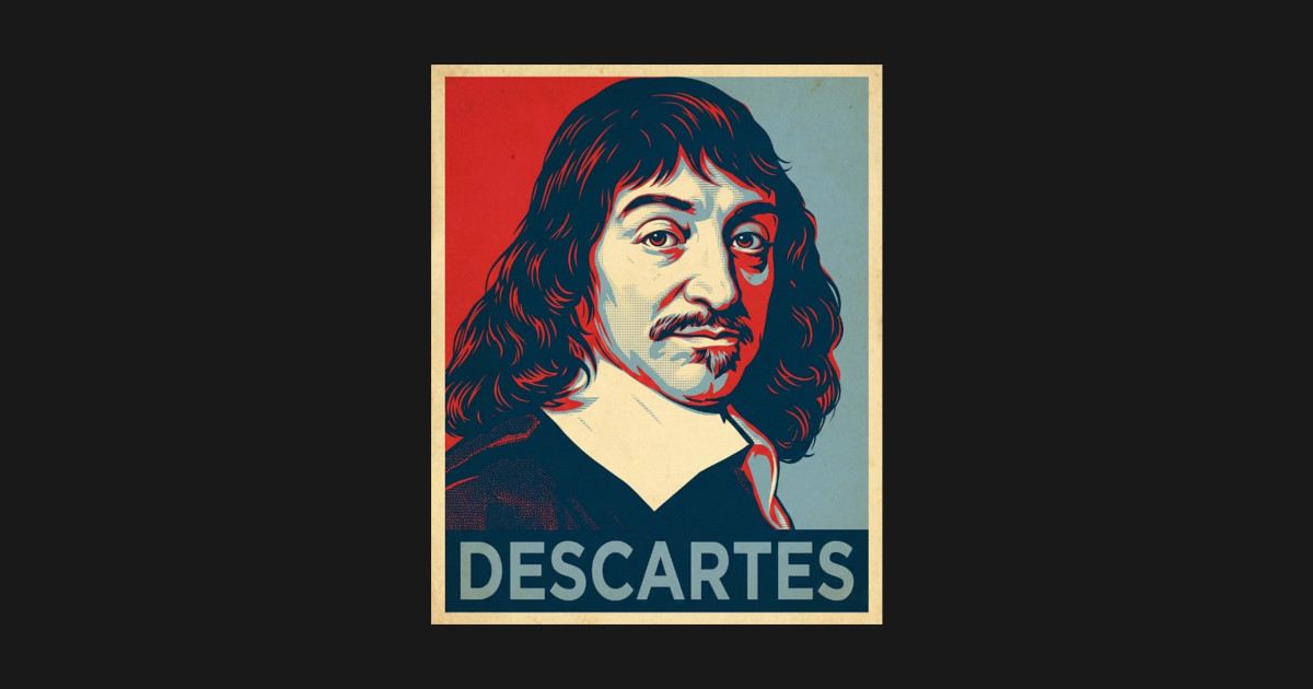 René Descartes Hope Style Retro Poster Art - Rene Descartes - T-Shirt ...