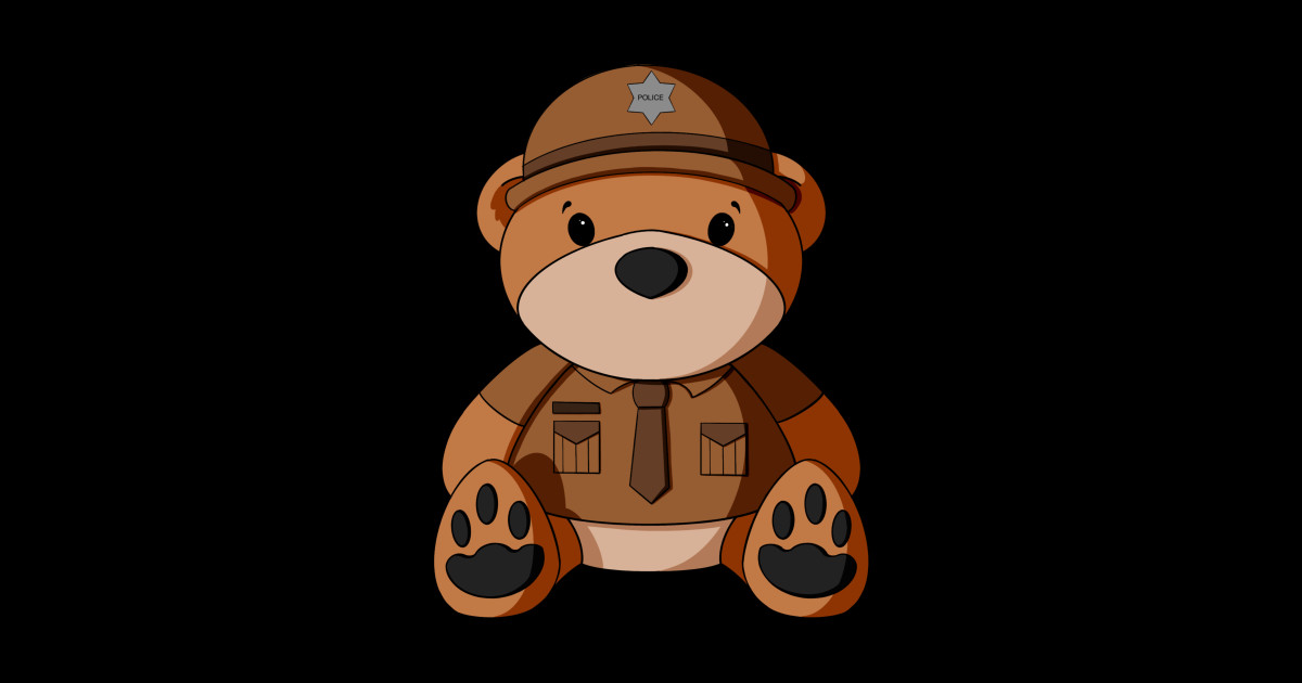 State Trooper Teddy Bear - Police - Sticker | TeePublic