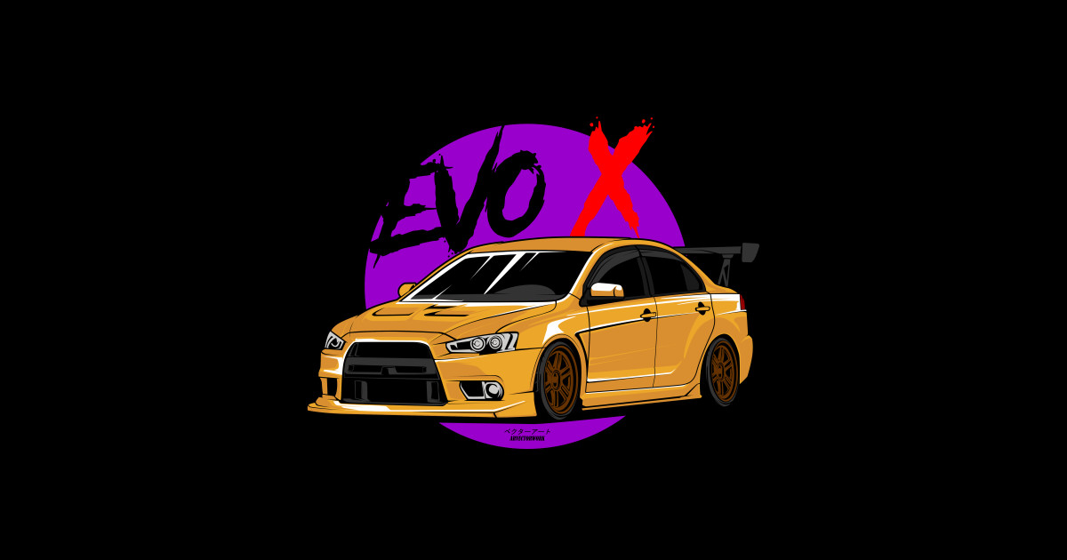 evo x - Lancer Evo 9 - Sticker | TeePublic