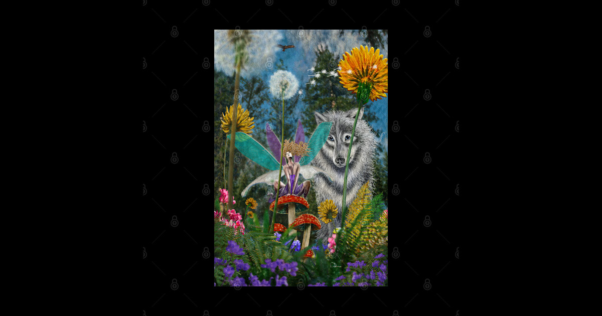 Fairy Ring Wolf Dog Security Guard - Guardian - Posters and Art Prints ...