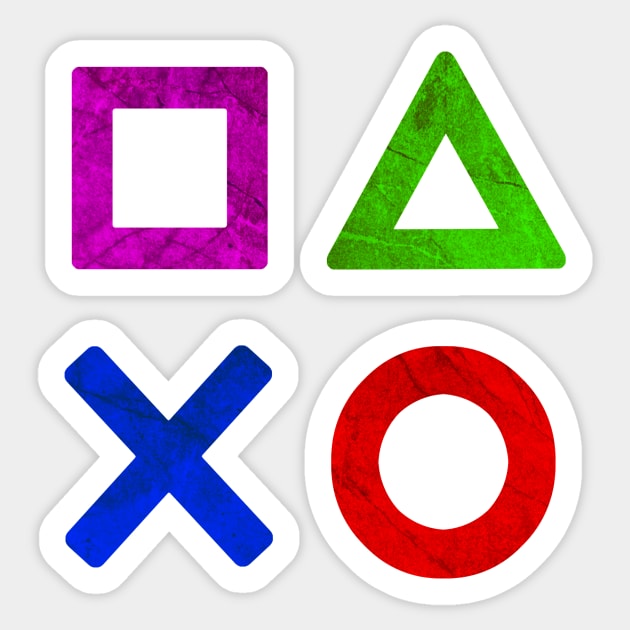 Controller Buttons - Playstation - Sticker | TeePublic