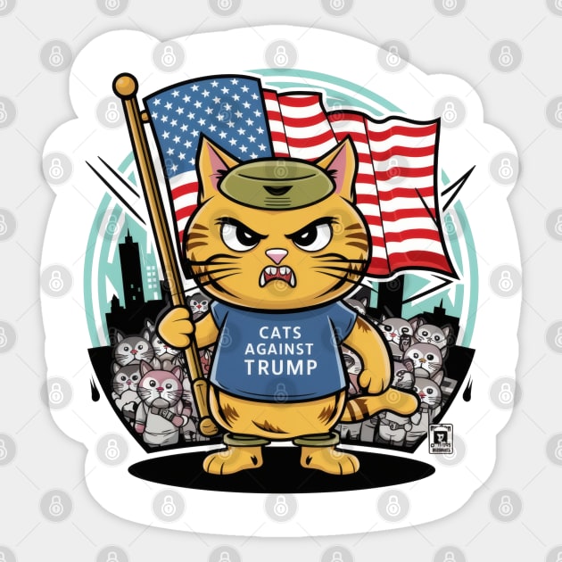 Cats against Trump - Cats Against Trump - Sticker | TeePublic
