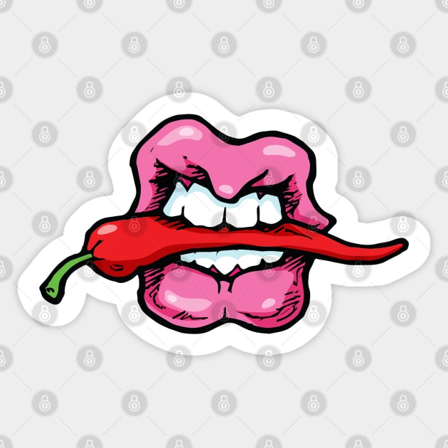 Hot Pepper Lips - Pepper - Sticker | TeePublic