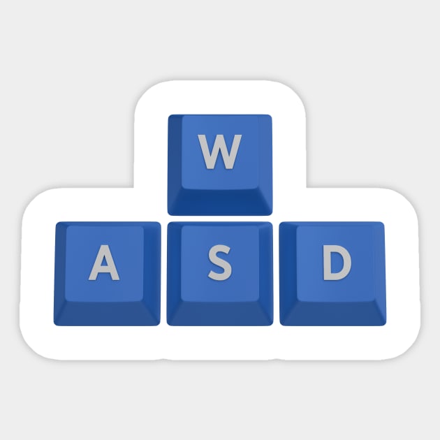 WASD Gamer’s Movement Keys - Wasd - Sticker | TeePublic