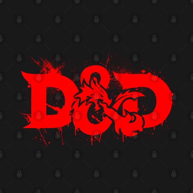 Dungeons & Dragons - Red Splats - Dungeons And Dragons - T-Shirt ...