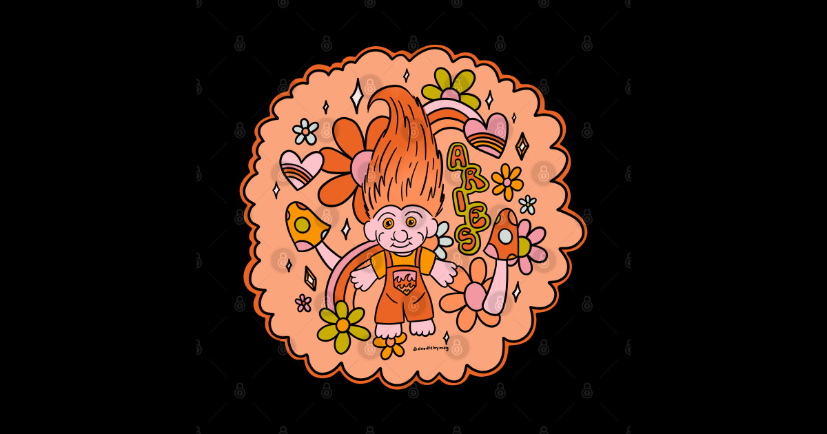 Aries Troll - Aries - Sticker | TeePublic