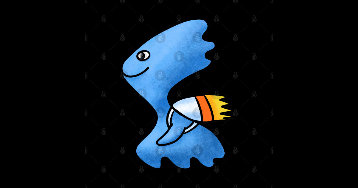 Cute cartoon blue alien with rocket jetpack - Cute Alien Monster ...