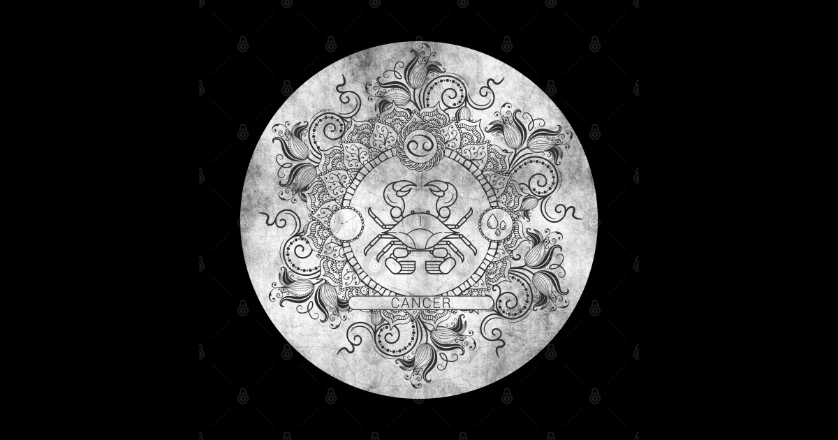Zodiac - Ash - Cancer - Mandala - Sticker | TeePublic
