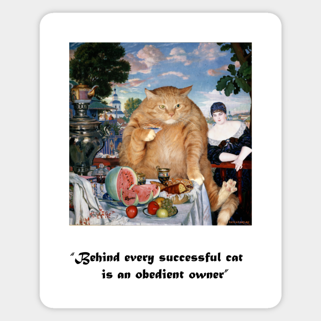 Behind every successful cat - fun cat design - Catshirt - Sticker ...