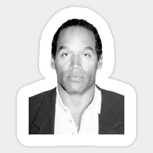 Oj Simpson mugshot - Oj Simpson - Sticker | TeePublic
