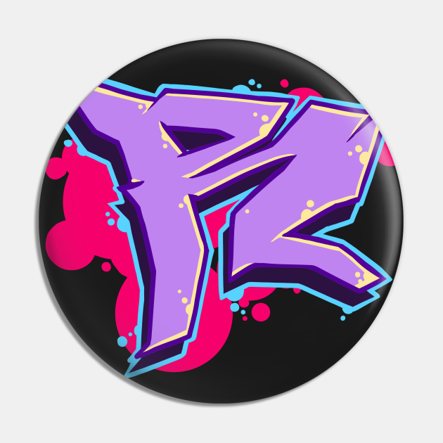 Letter R - Graffiti Street Art Style - Graffiti Letter - Pin | TeePublic
