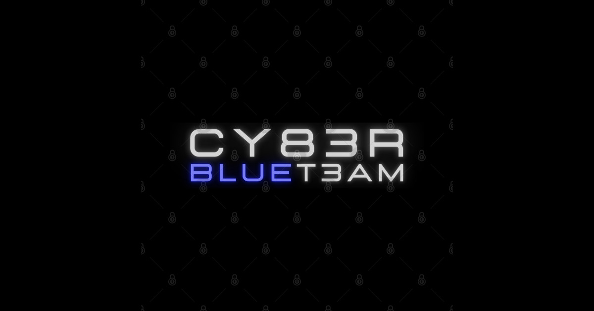 Cyber Blue Team - Team - Sticker | TeePublic