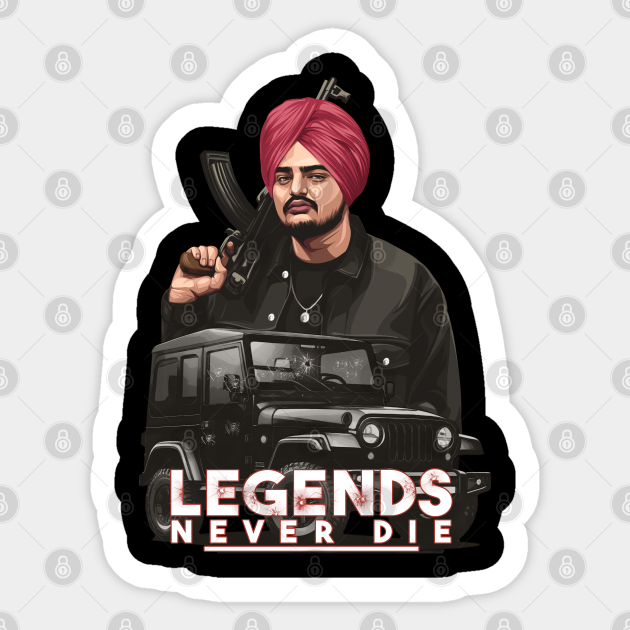 Sidhu Moose Wala: Legend Never Die - Sidhu - Sticker | TeePublic