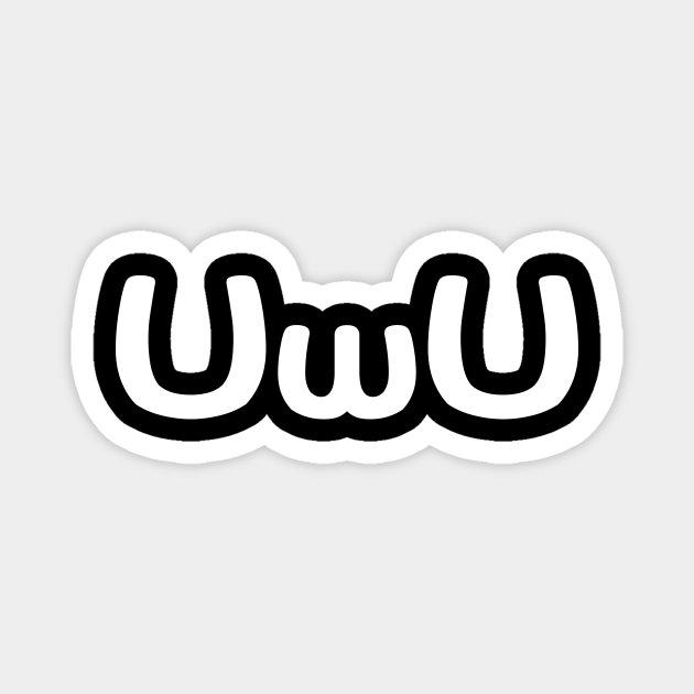 UwU Happy Anime Face Emoticon - Asian - Magnet | TeePublic