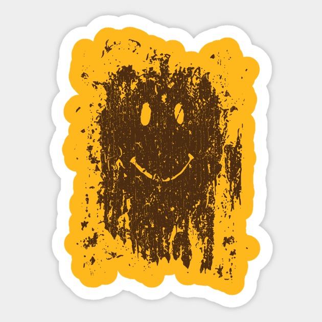 Mud Splatter Smiley Face Vintage - Forrest Gump - Sticker | TeePublic