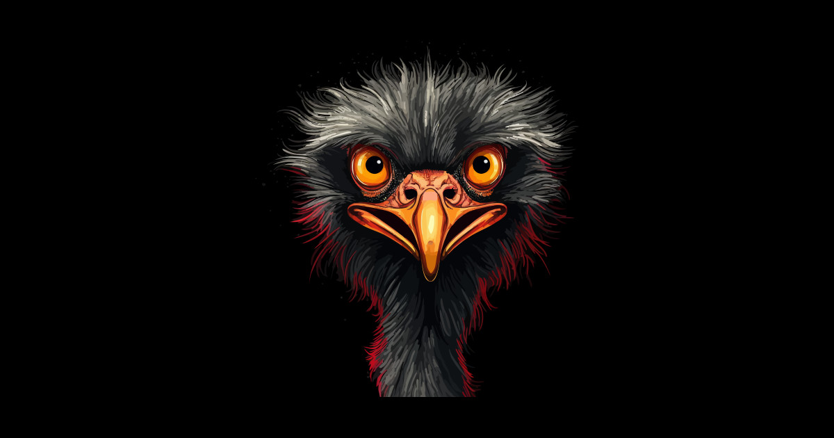 Emu Smiling - Emu - Sticker | TeePublic