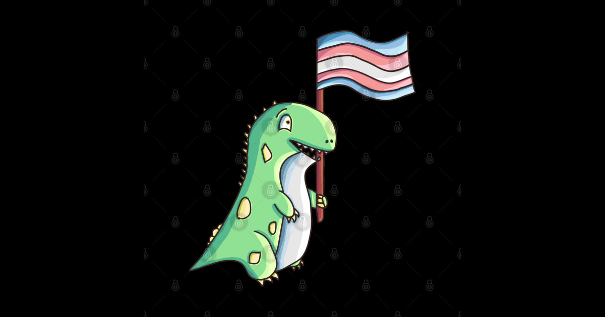 T-Rex For Trans Rights Funny Trans Pride Design - Trans Rights ...