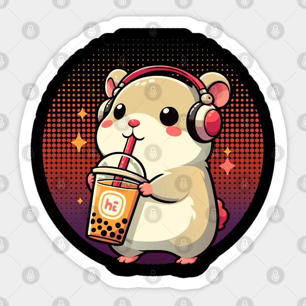 Retro Boba And Kpop, Kawaii Hamster K-pop Boba Tea - Kpop Lover ...