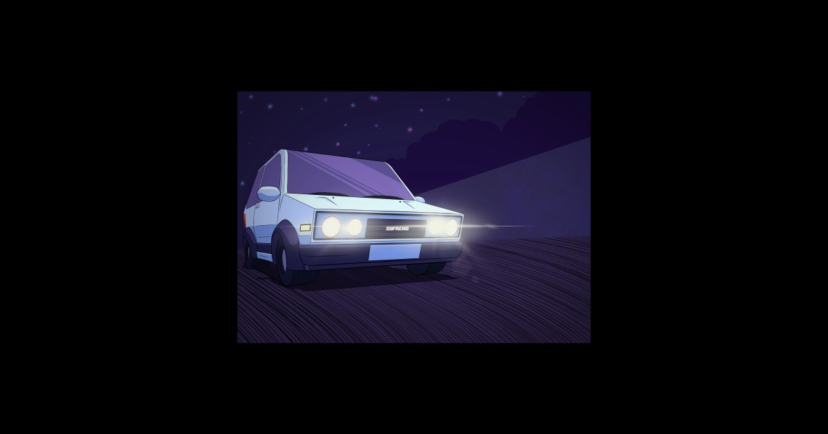 Night Ride - Drifting - Sticker | TeePublic