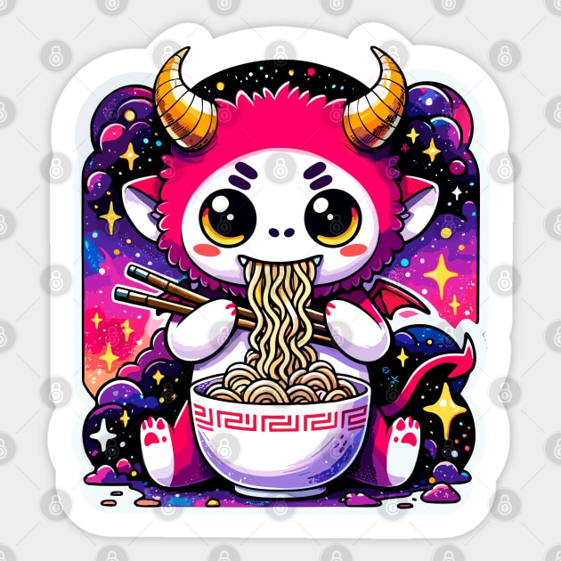 Space Demon Ramen - Ramen - Sticker | TeePublic