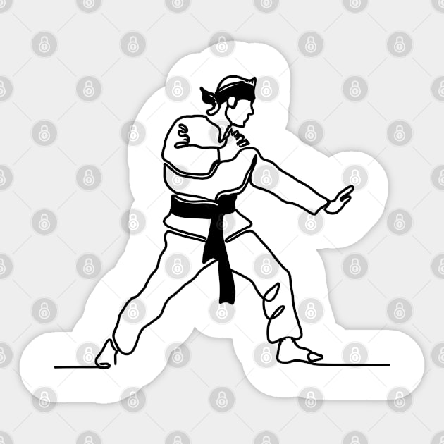 silat line art - Lineart - Sticker | TeePublic