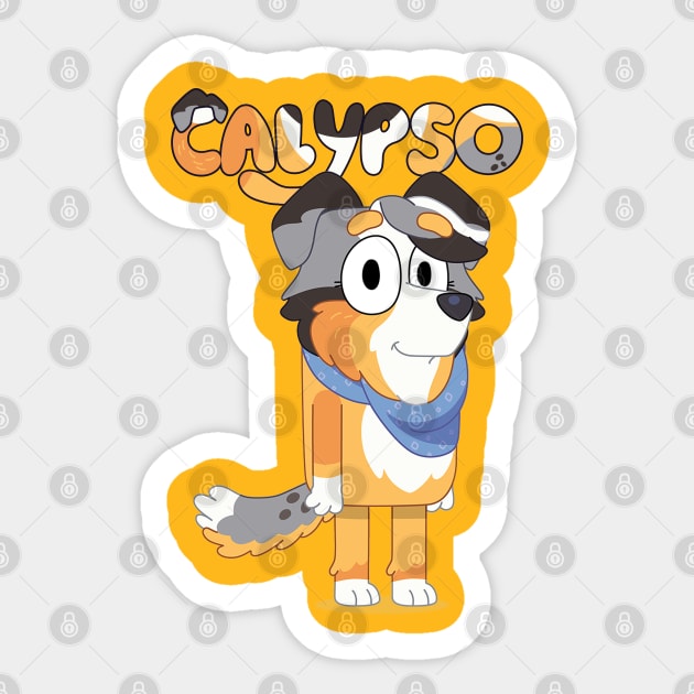 Calypso is the teacher - Drawing Dog - Sticker | TeePublic