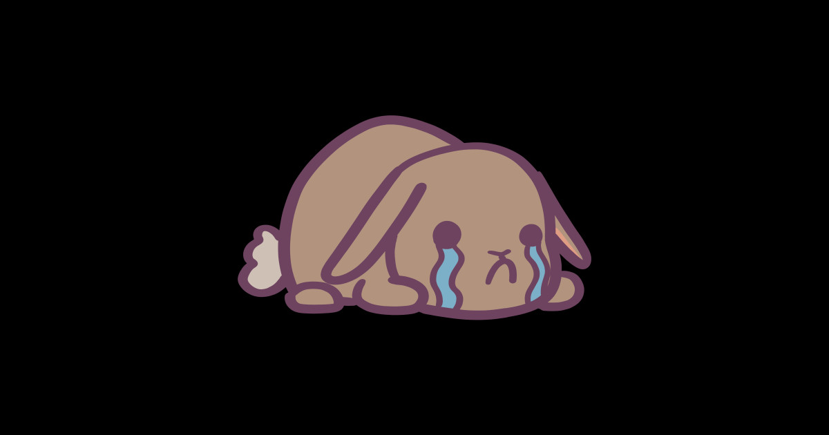 Crying Bunny Rabbit - Bunny Rabbit - Sticker | TeePublic