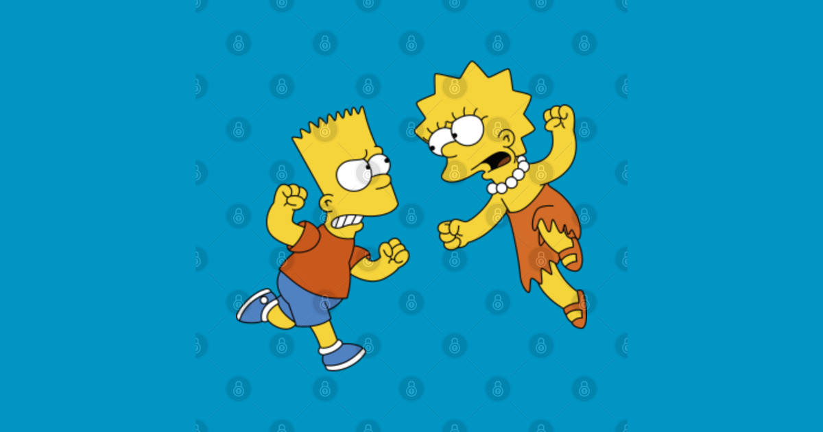 Brothers fighting, UFC - Simpsons - Sticker | TeePublic